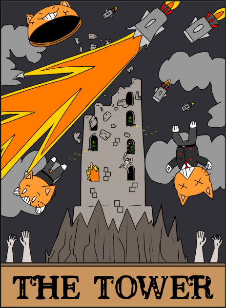 XVI OC The Tower tarot card - ibisPaint