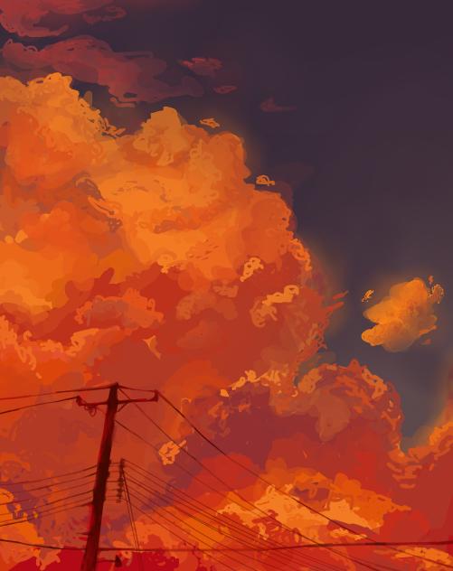 Cloudy Sunset - ibisPaint