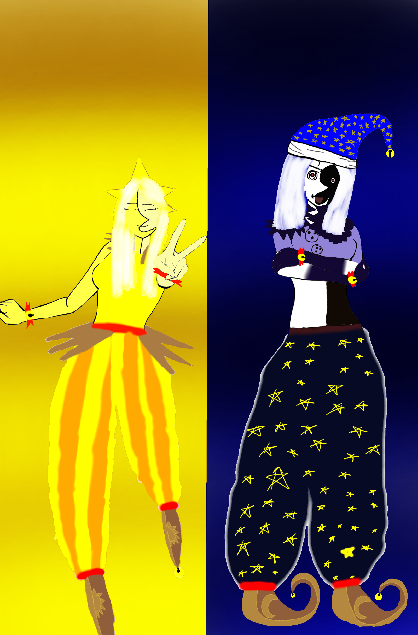 sun and moon drop girl - ibisPaint