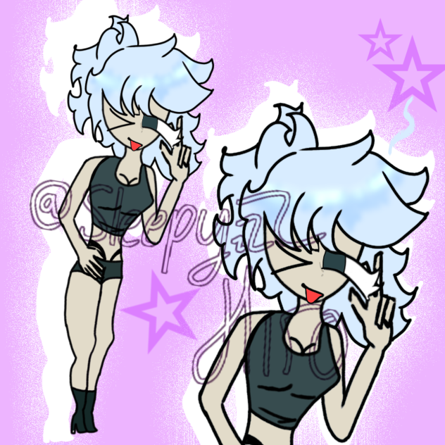 Hammerhead shark as a human - ibisPaint