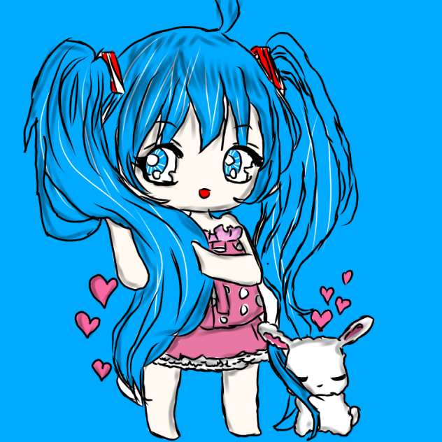 snow miku chibi - ibisPaint