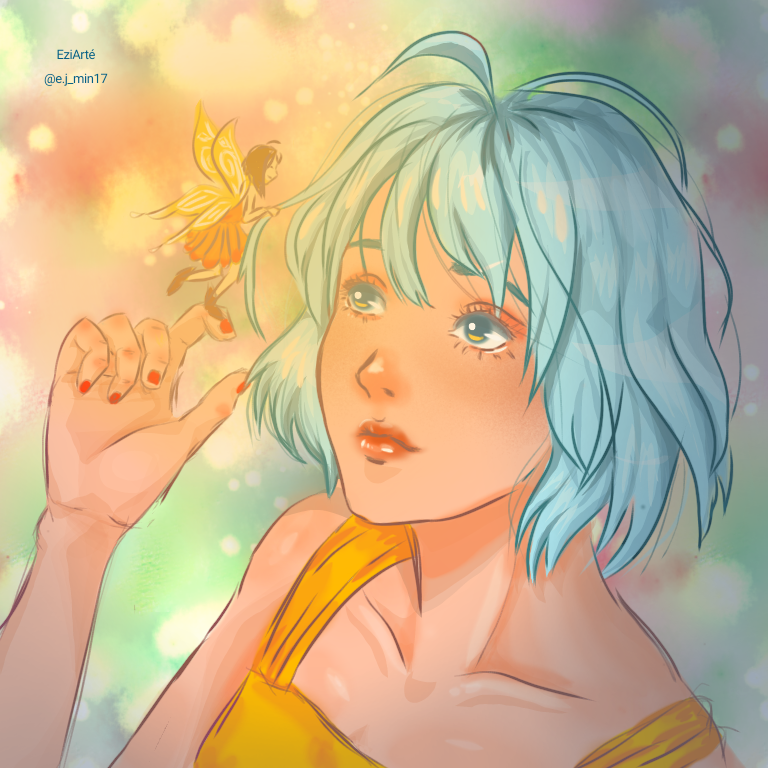 Blue Haired Gurl - ibisPaint