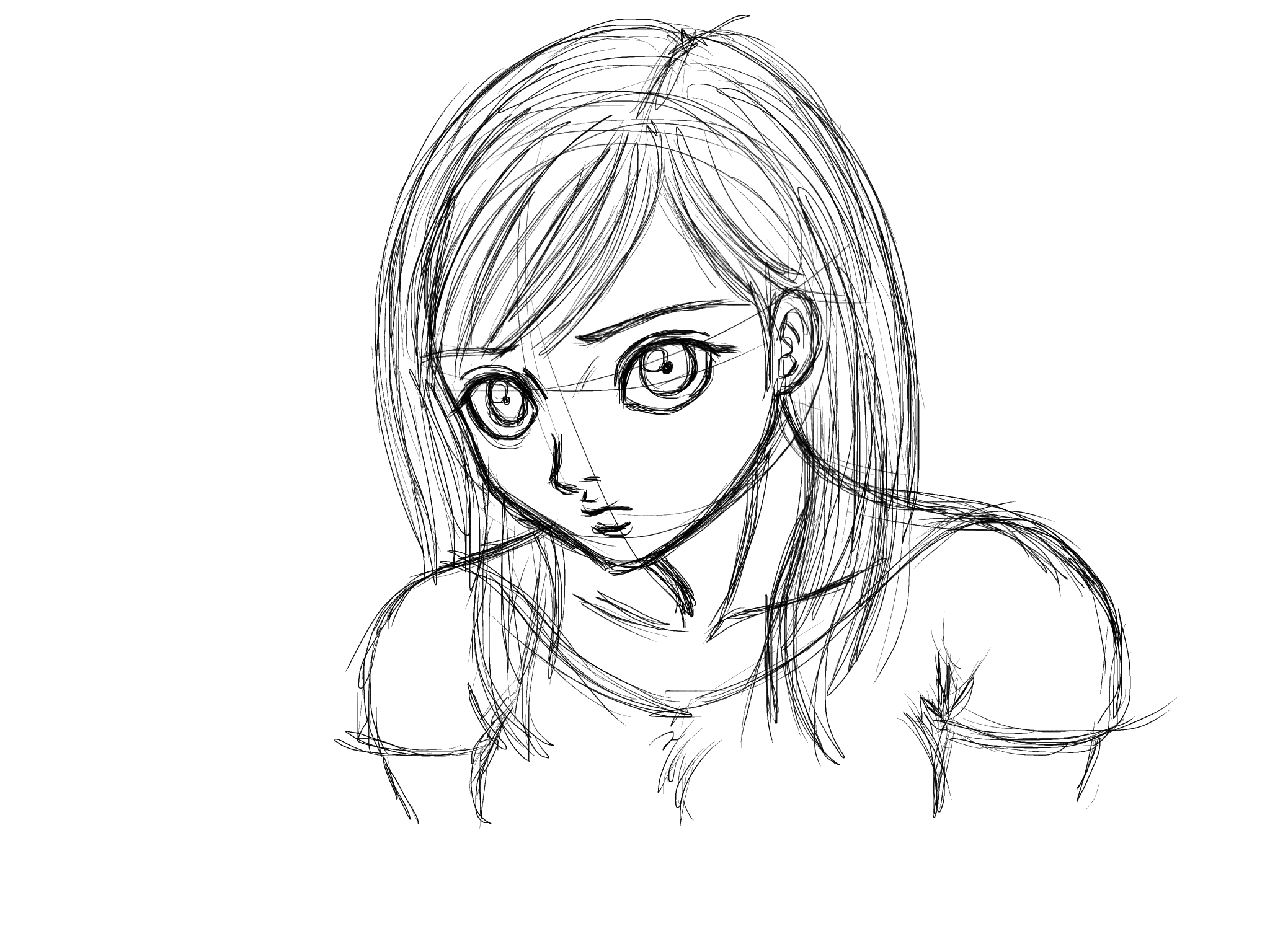 Boceto niña 1 - ibisPaint