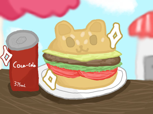 🍔Beargur and Coca-cola🥤 - ibisPaint