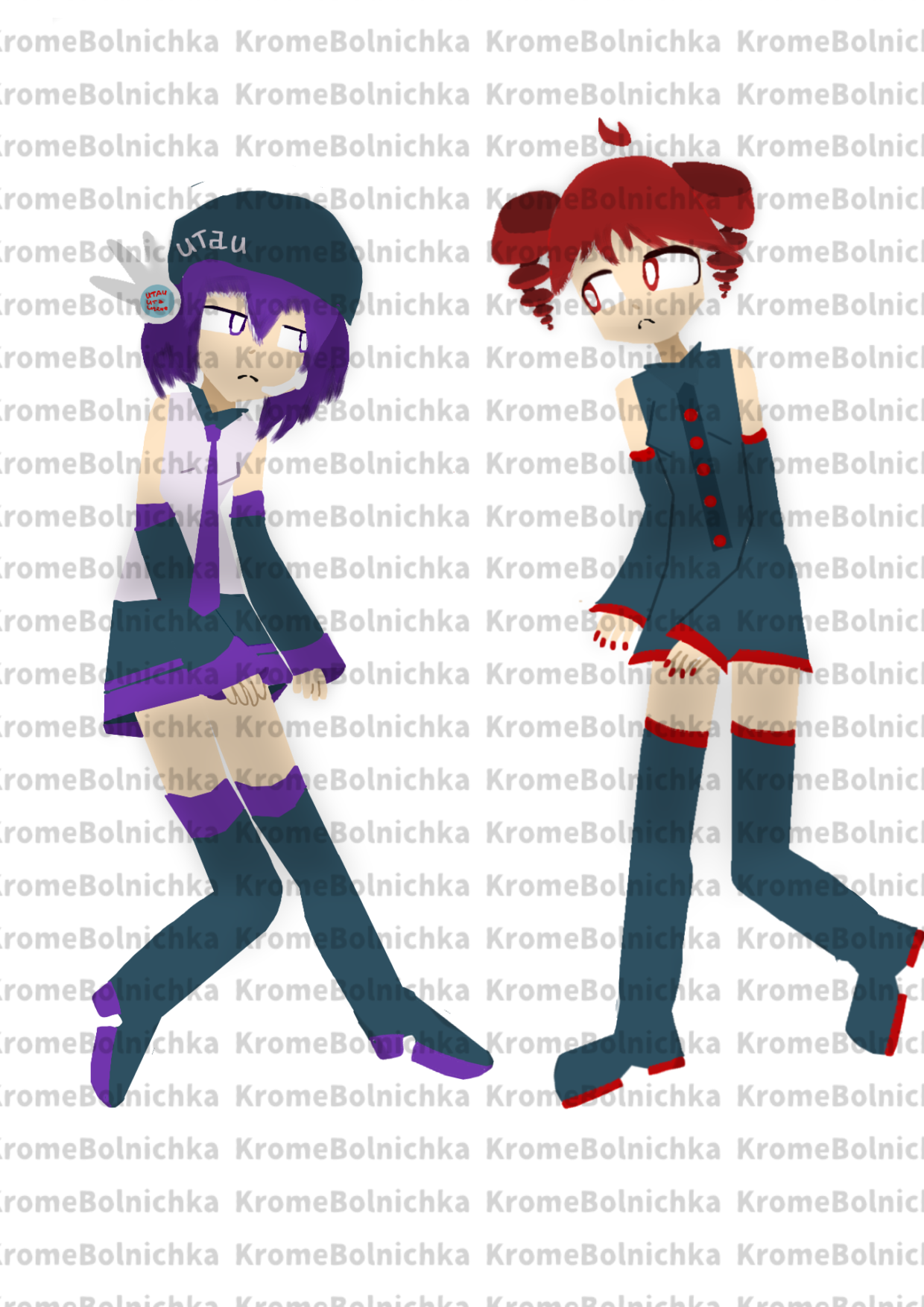 defoko and teto - ibisPaint