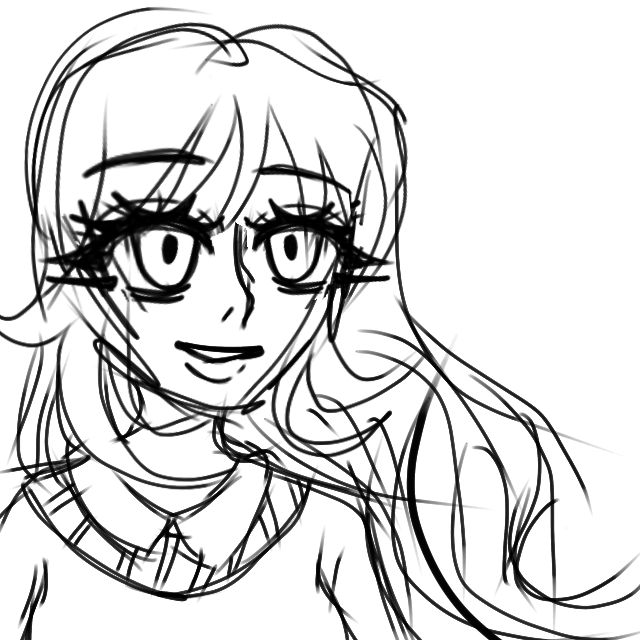 hair in the breeze animation - ibisPaint