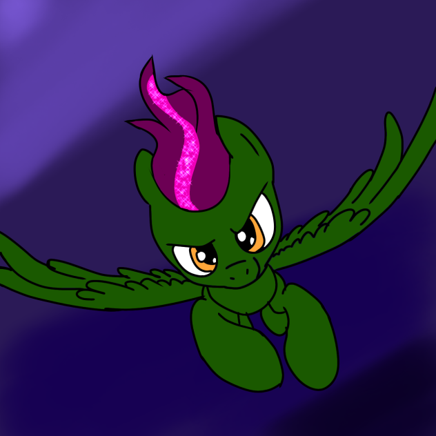 thunder clash flying in the night sky - ibisPaint