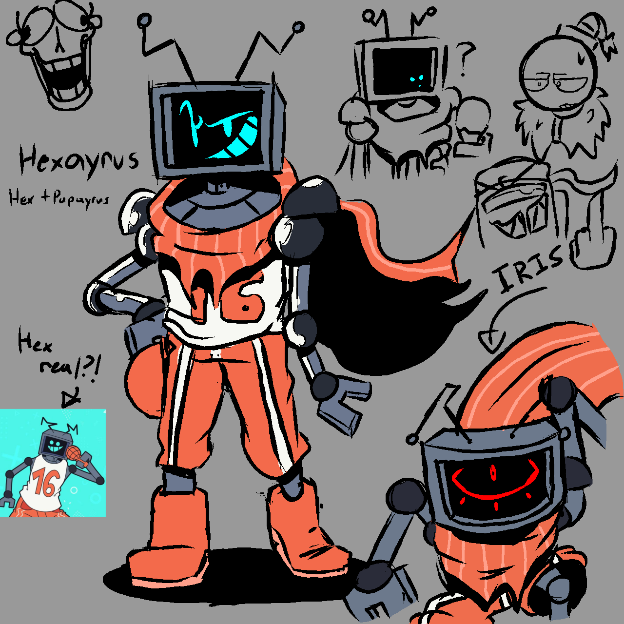 Hexayrus (hex + papyrus) - ibisPaint