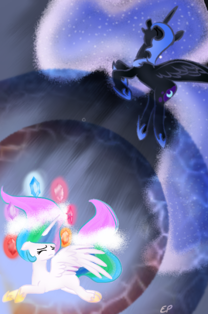 Nightmare moon banished to the moon - ibisPaint