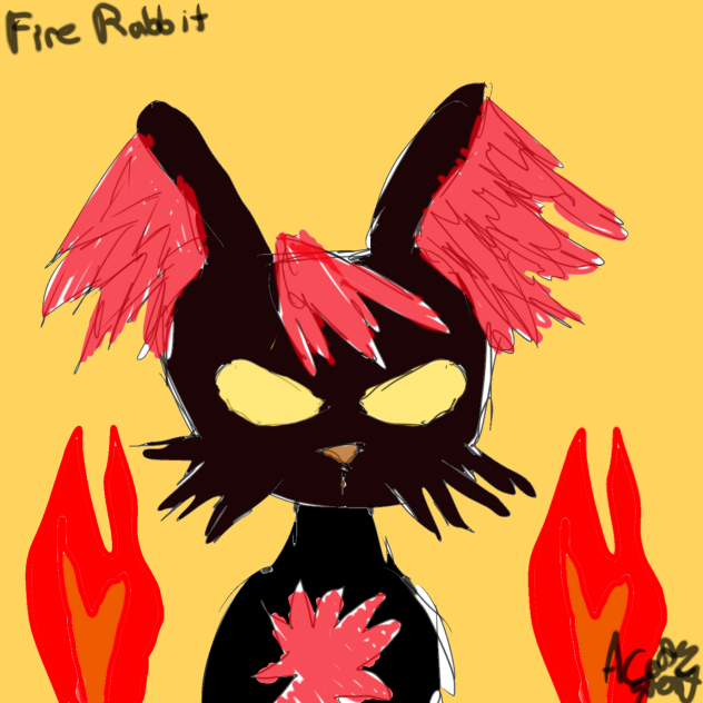 Fire rabbit - ibisPaint