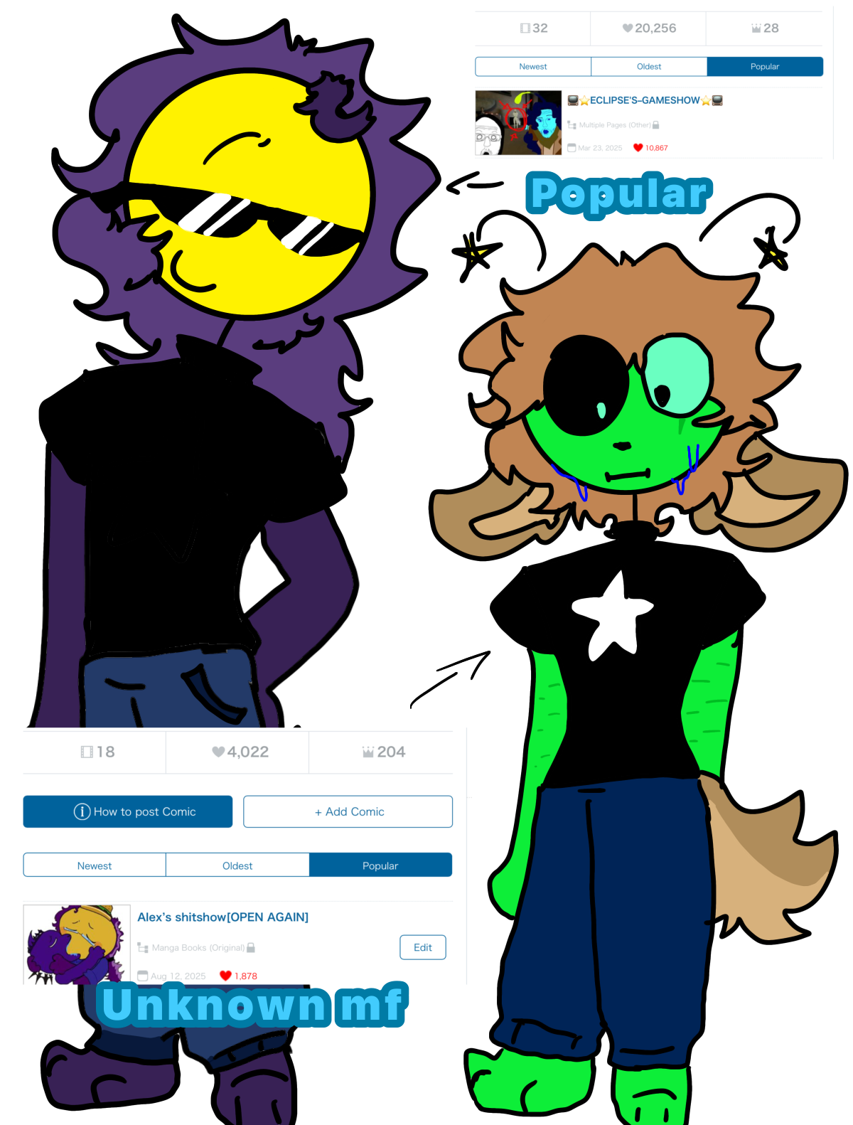 Popular vs unknown dynamic - ibisPaint