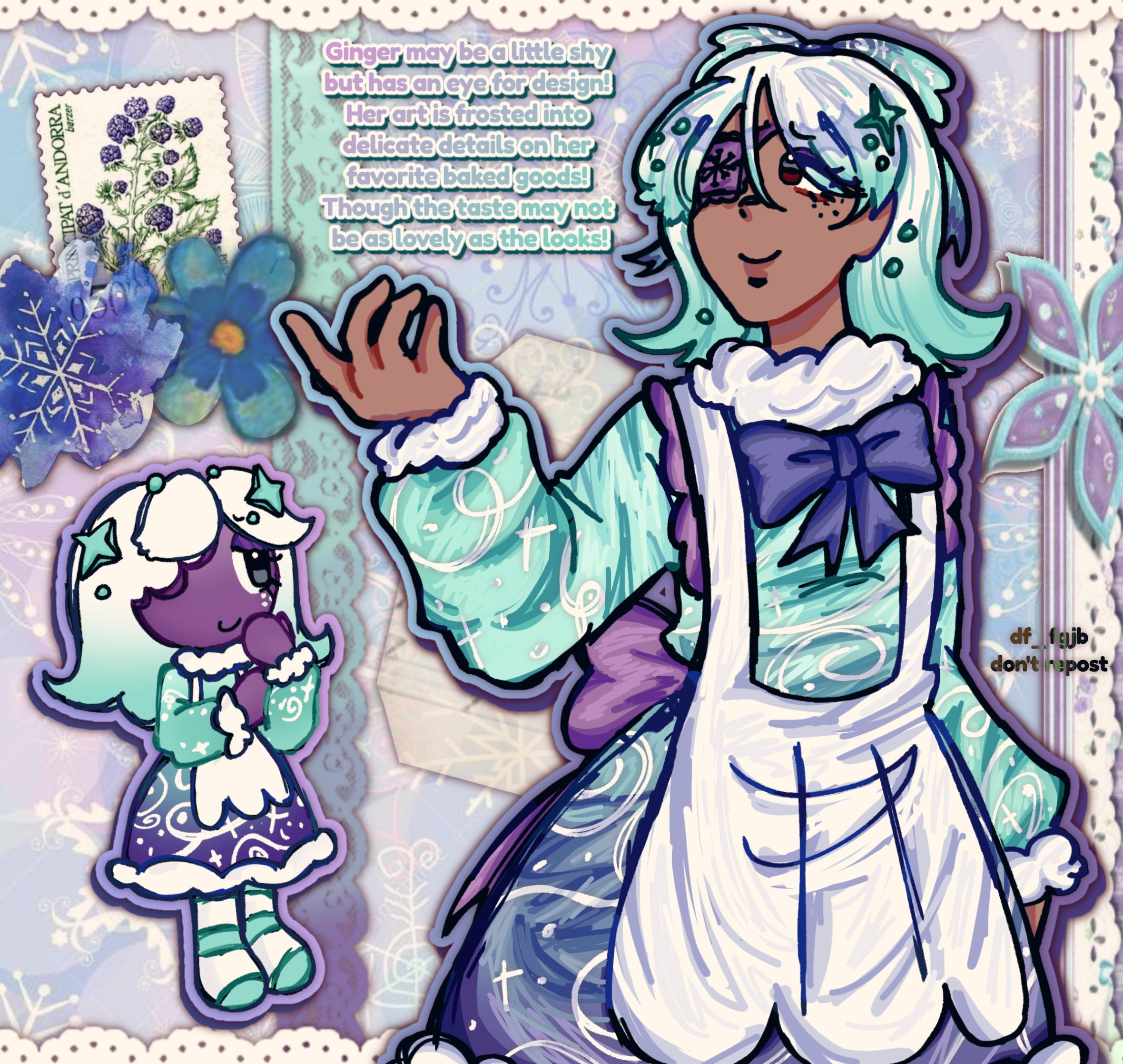 Ginger Snowtime skin Gijinka - ibisPaint