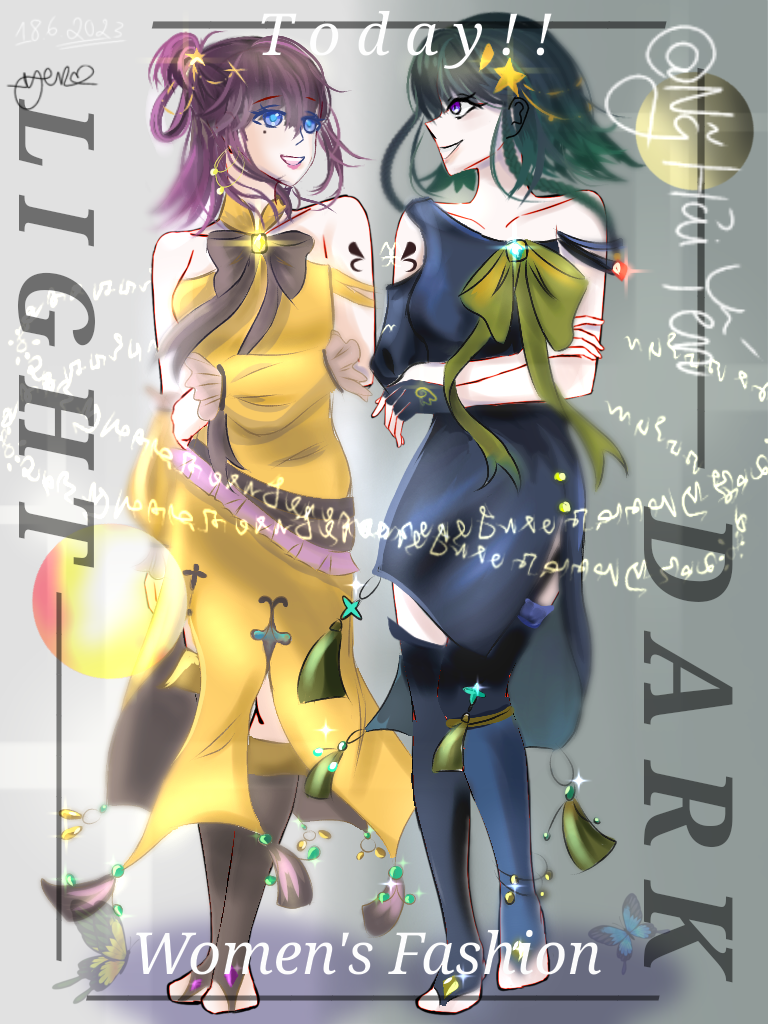 LIGHT & DARK - Women's Fashion!! - ibisPaint