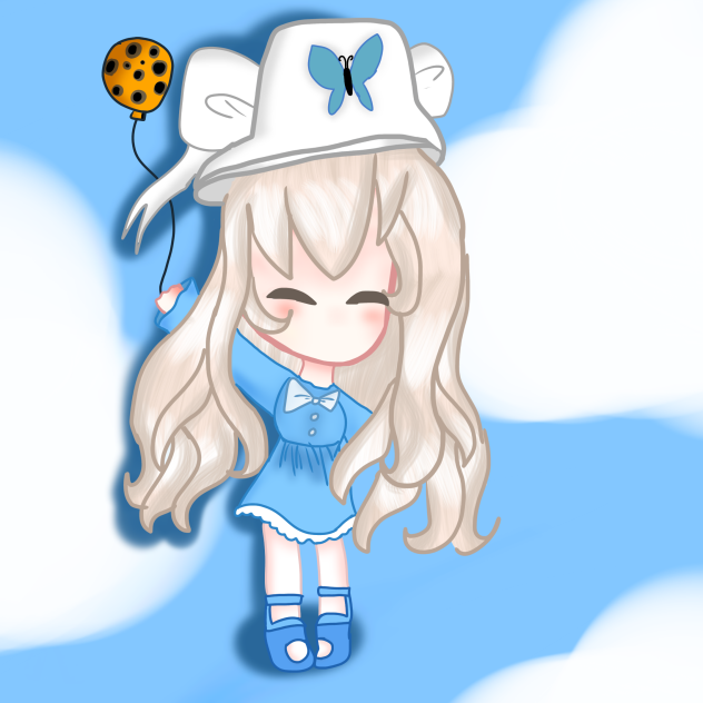 my OC in the clouds - ibisPaint