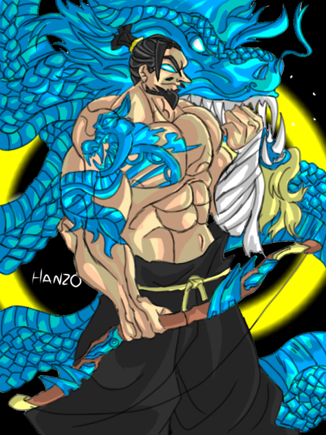 Blue mythical dragon Hanzo - ibisPaint