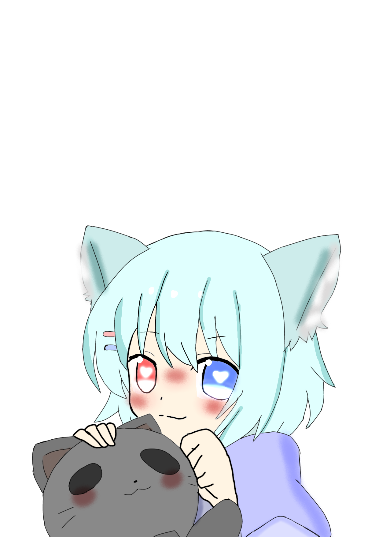 neko girl 😺 💜💙 - ibisPaint
