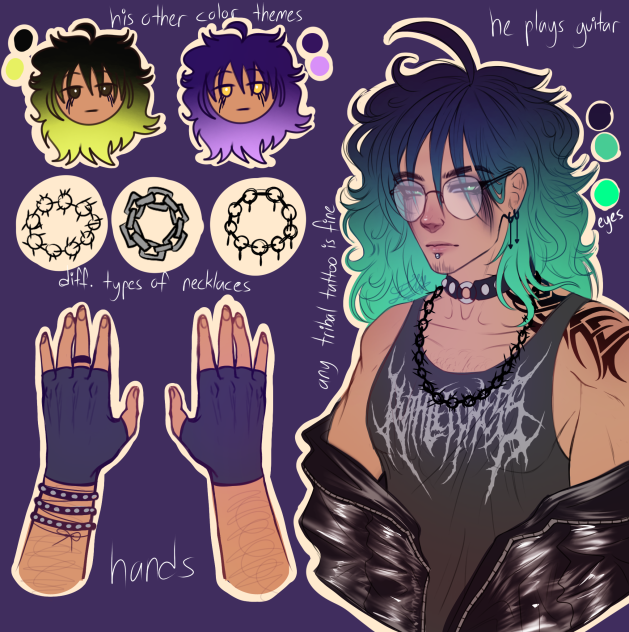 Nyron reference sheet for art fight - ibisPaint