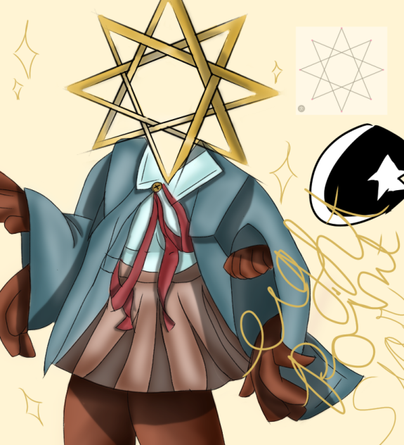 Object head Eight point star - ibisPaint