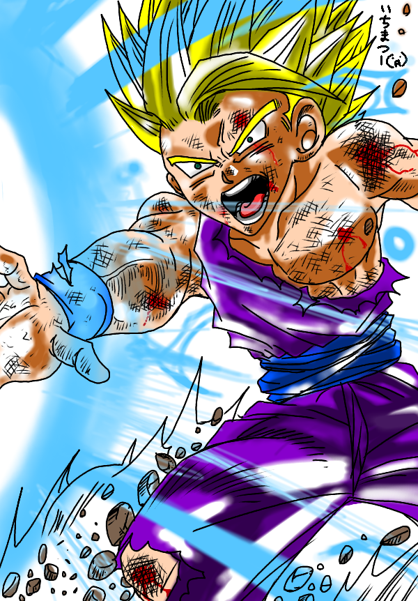 ドラゴンボール悟飯SSJ2描いてみた。 - ibisPaint