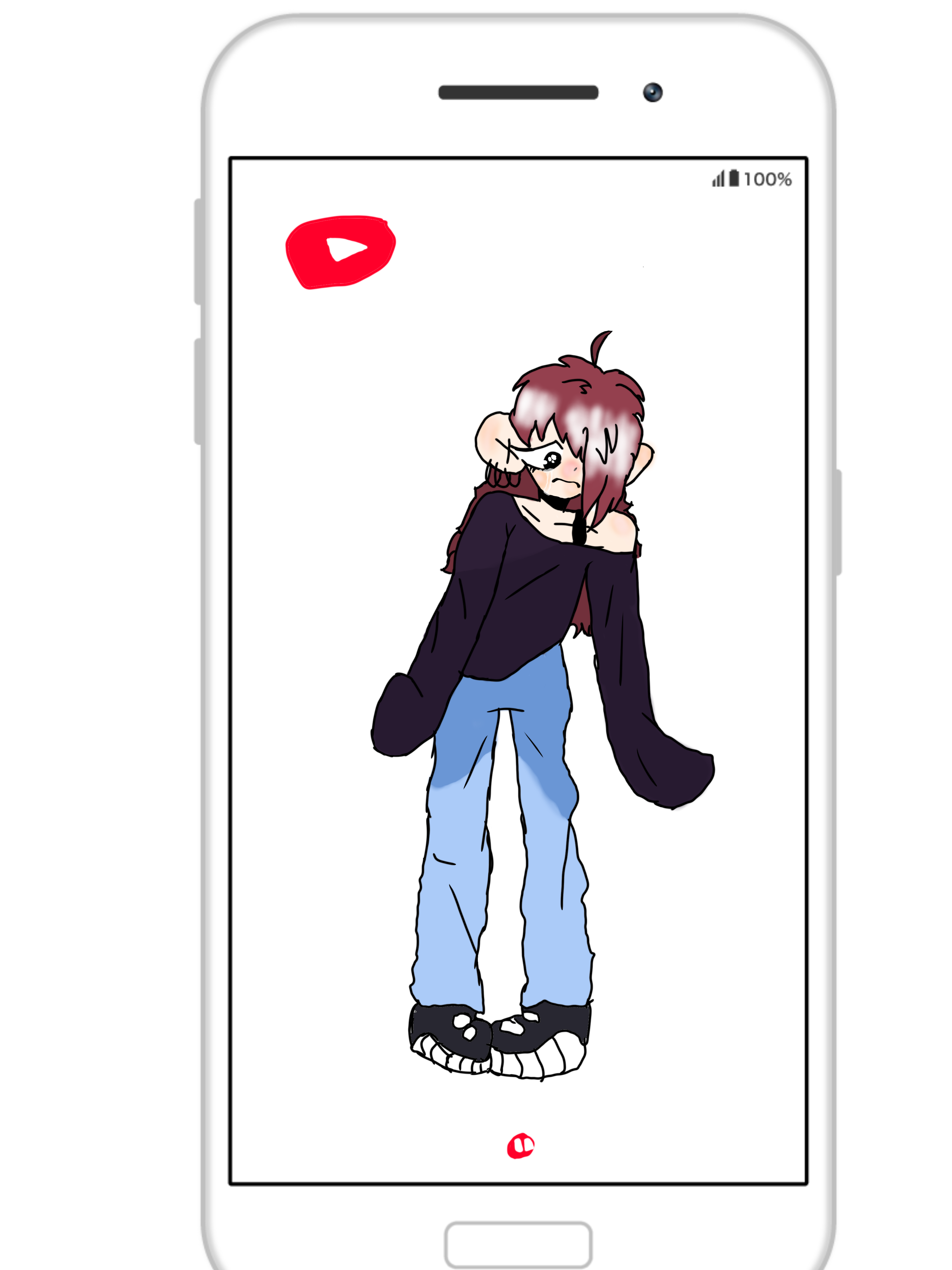 emo crying on youtude - ibisPaint