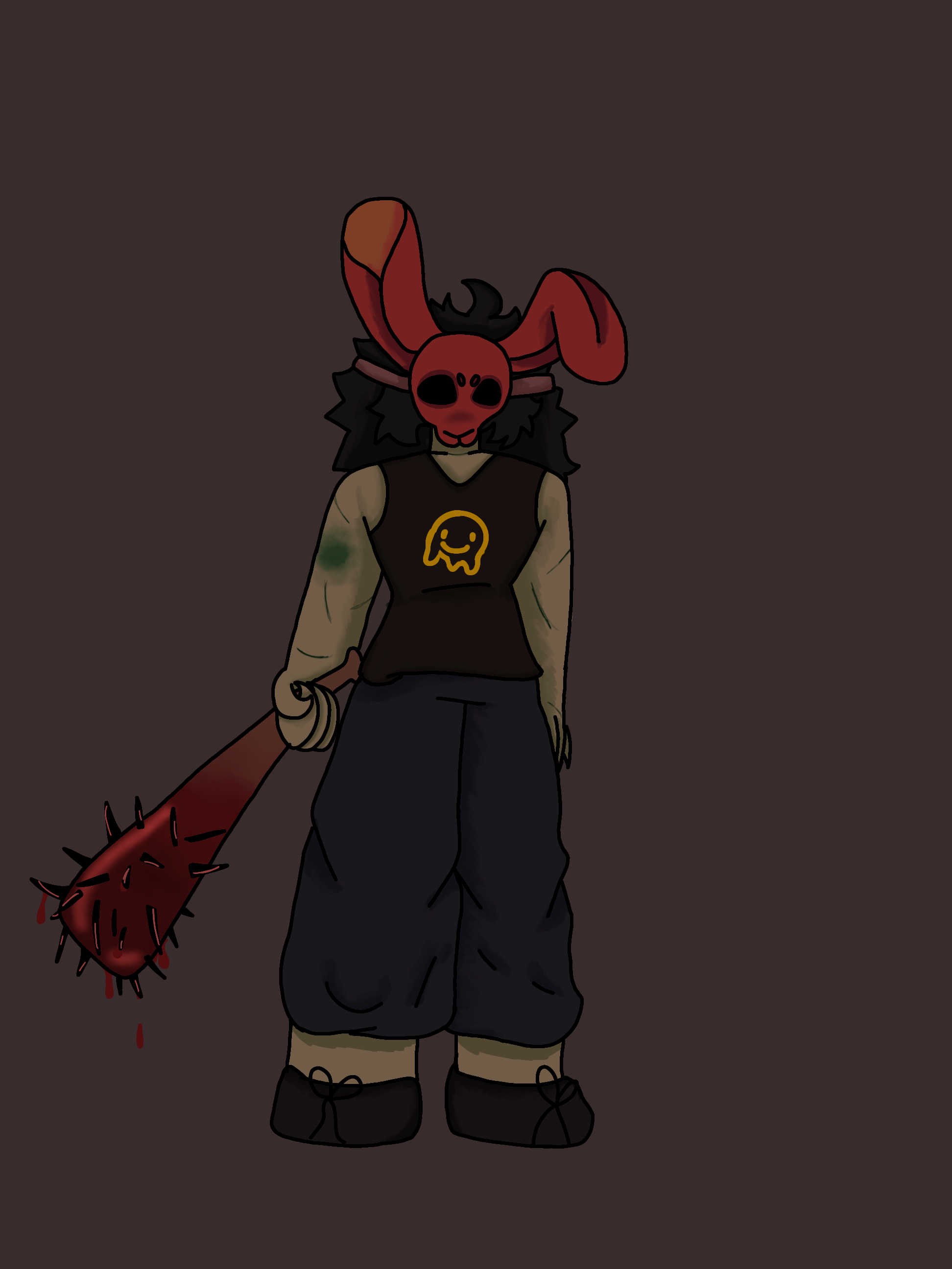 Alice with the Red rabbit mask - ibisPaint