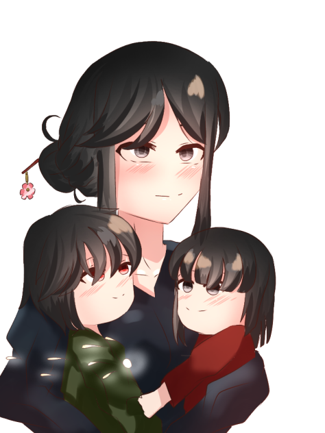 Momi and her kids - ibisPaint
