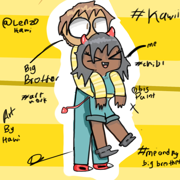 me and big brother - ibisPaint