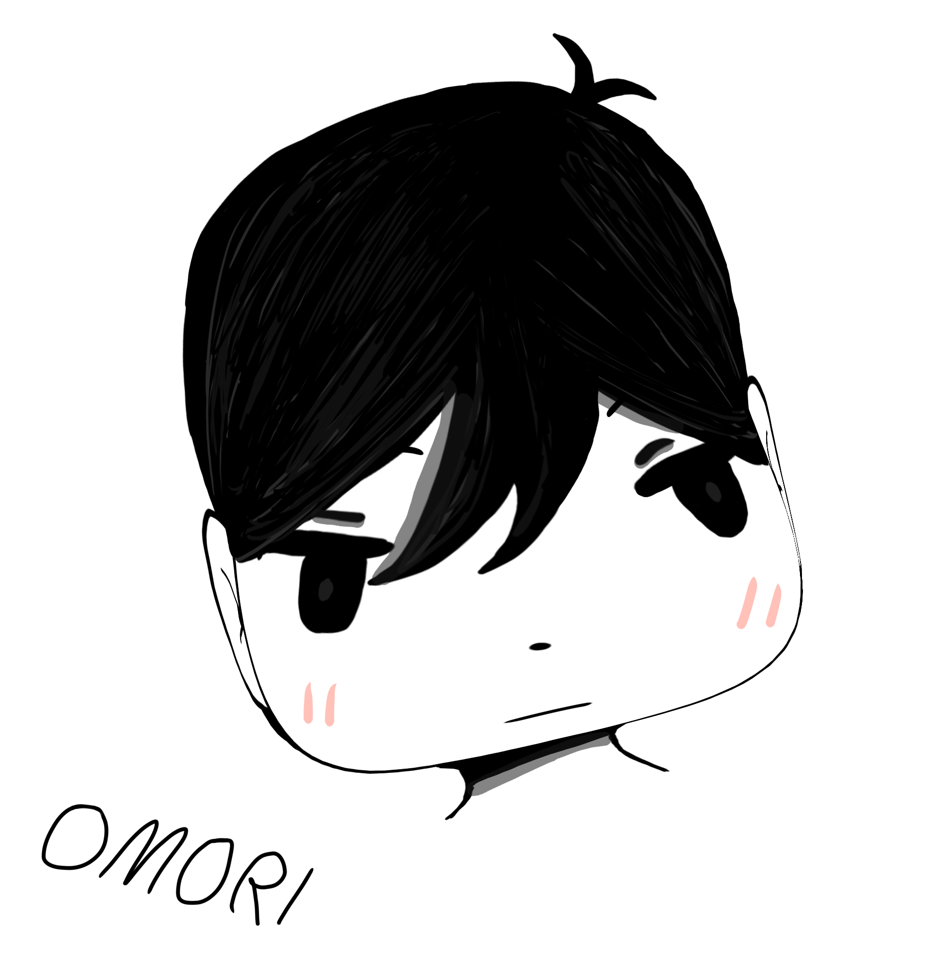 Omori blushing chubby cheeks cute art - ibisPaint