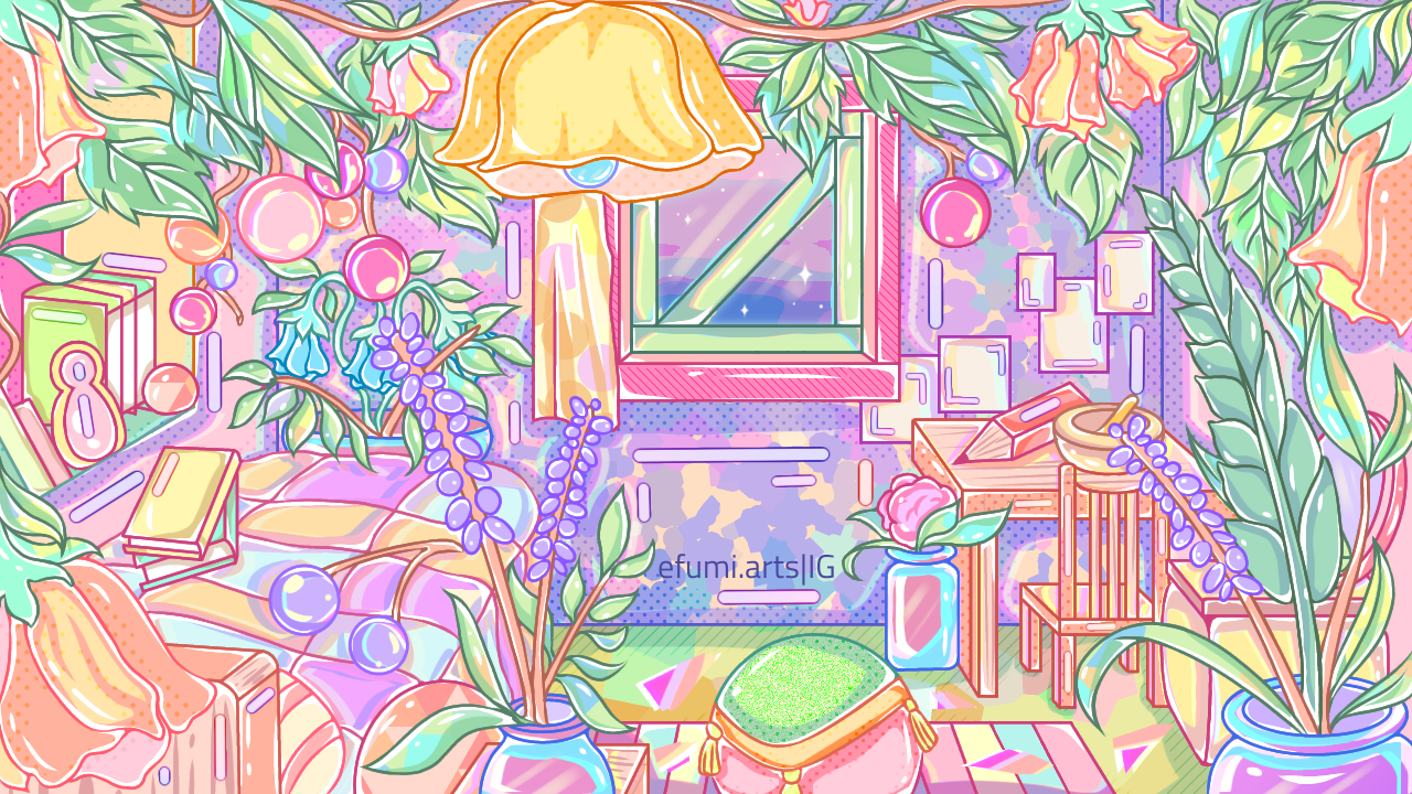 Arrietty bedroom interior - ibisPaint