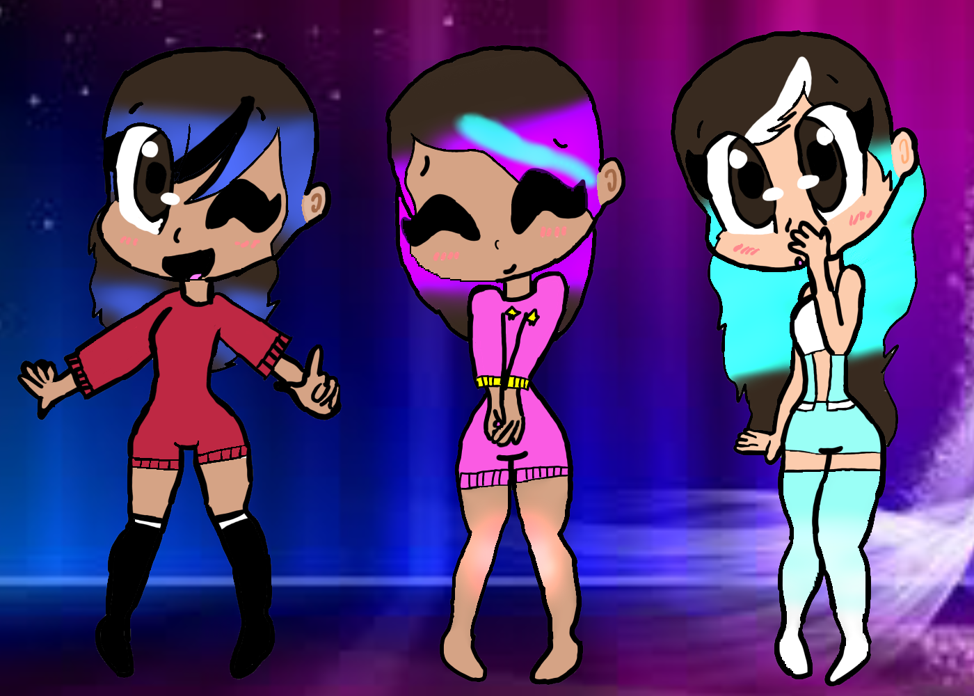 Me and Michelle and Nailah UvU - ibisPaint