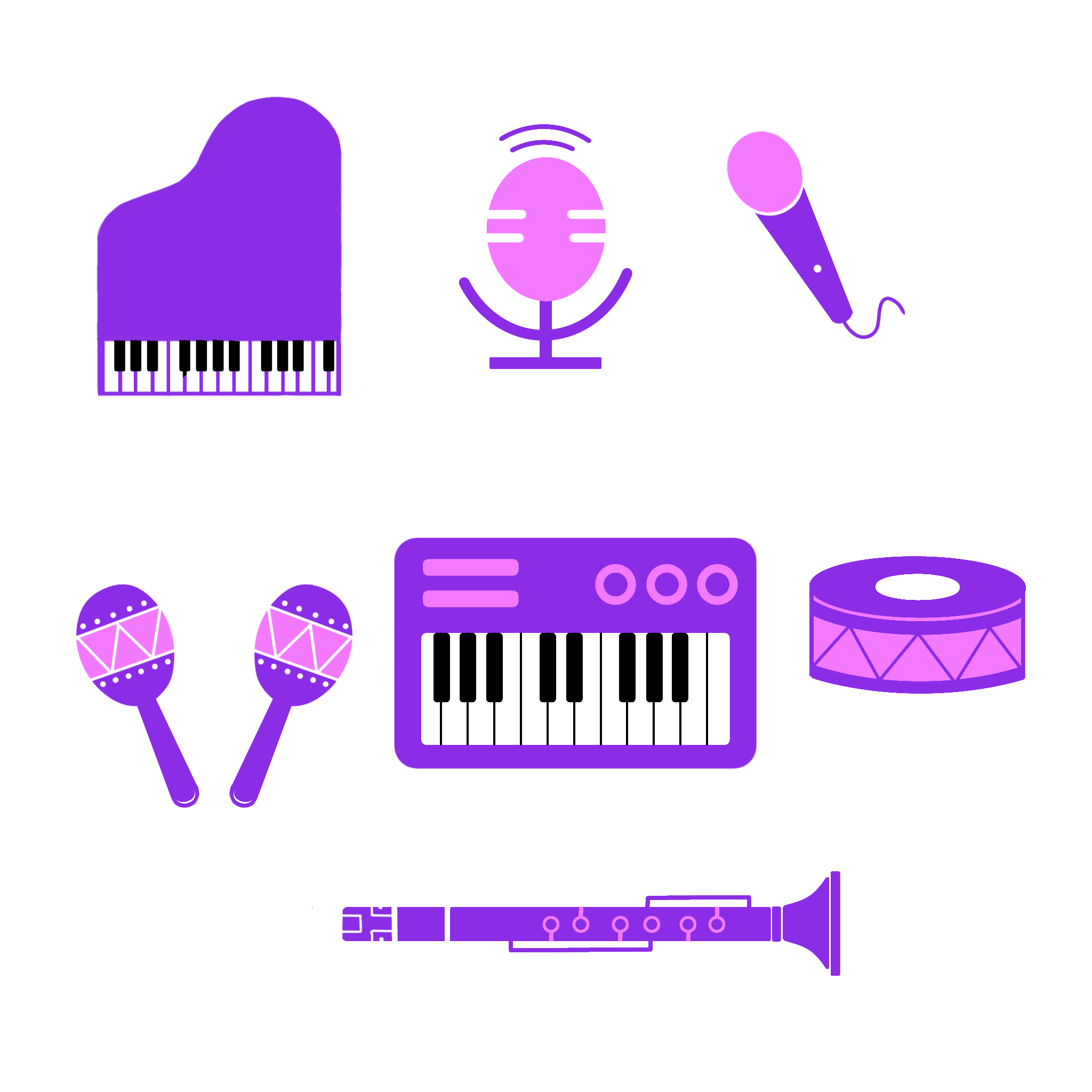 retro style instrument clipart - ibisPaint