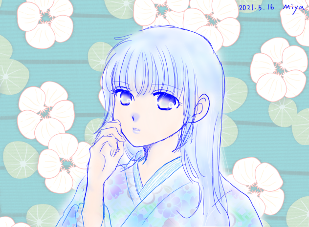 浴衣 yukata kimono - ibisPaint