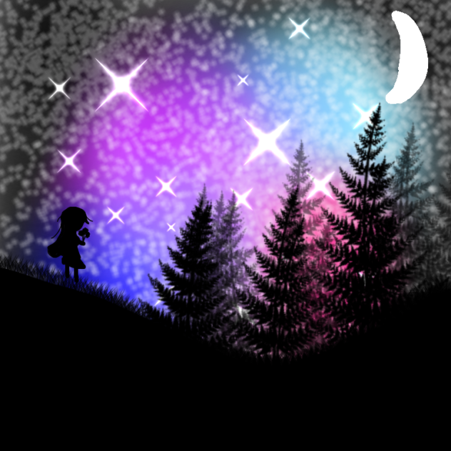 the Galaxy background - ibisPaint