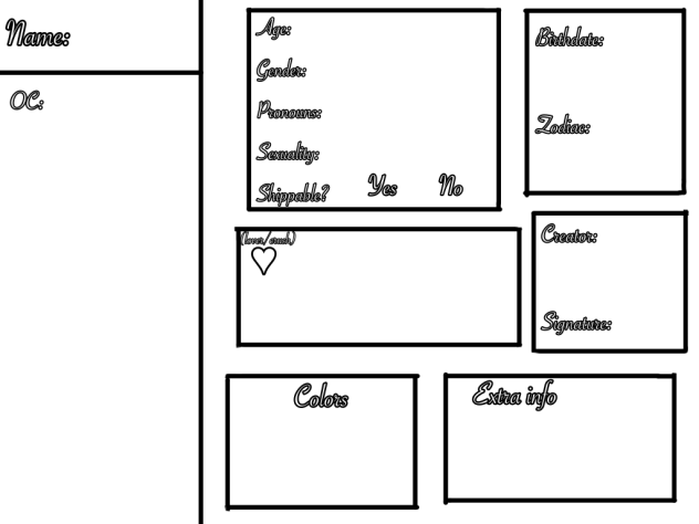 Another character sheet♡ - ibisPaint