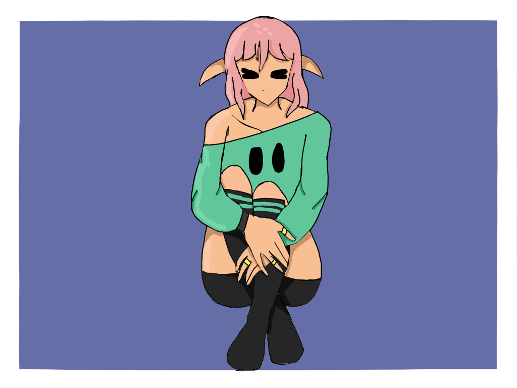 Elven sitting - ibisPaint