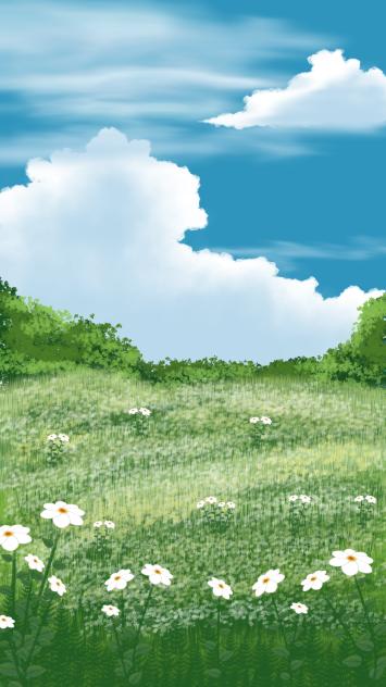 flowers in the hill - ibisPaint