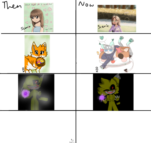 then vs now collab - ibisPaint