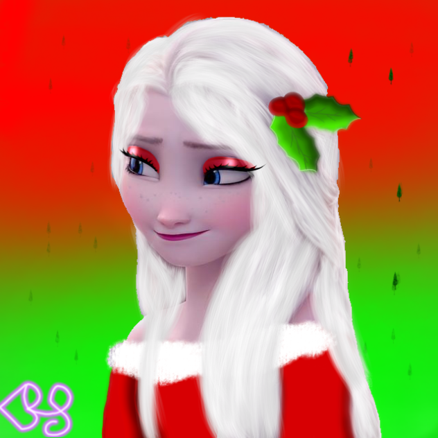Elsa Christmas Glow Up - ibisPaint