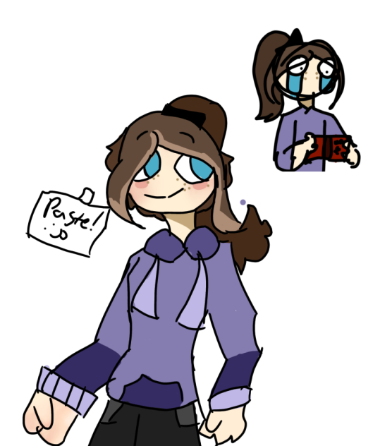 Drawing my oc in a weird pose - ibisPaint