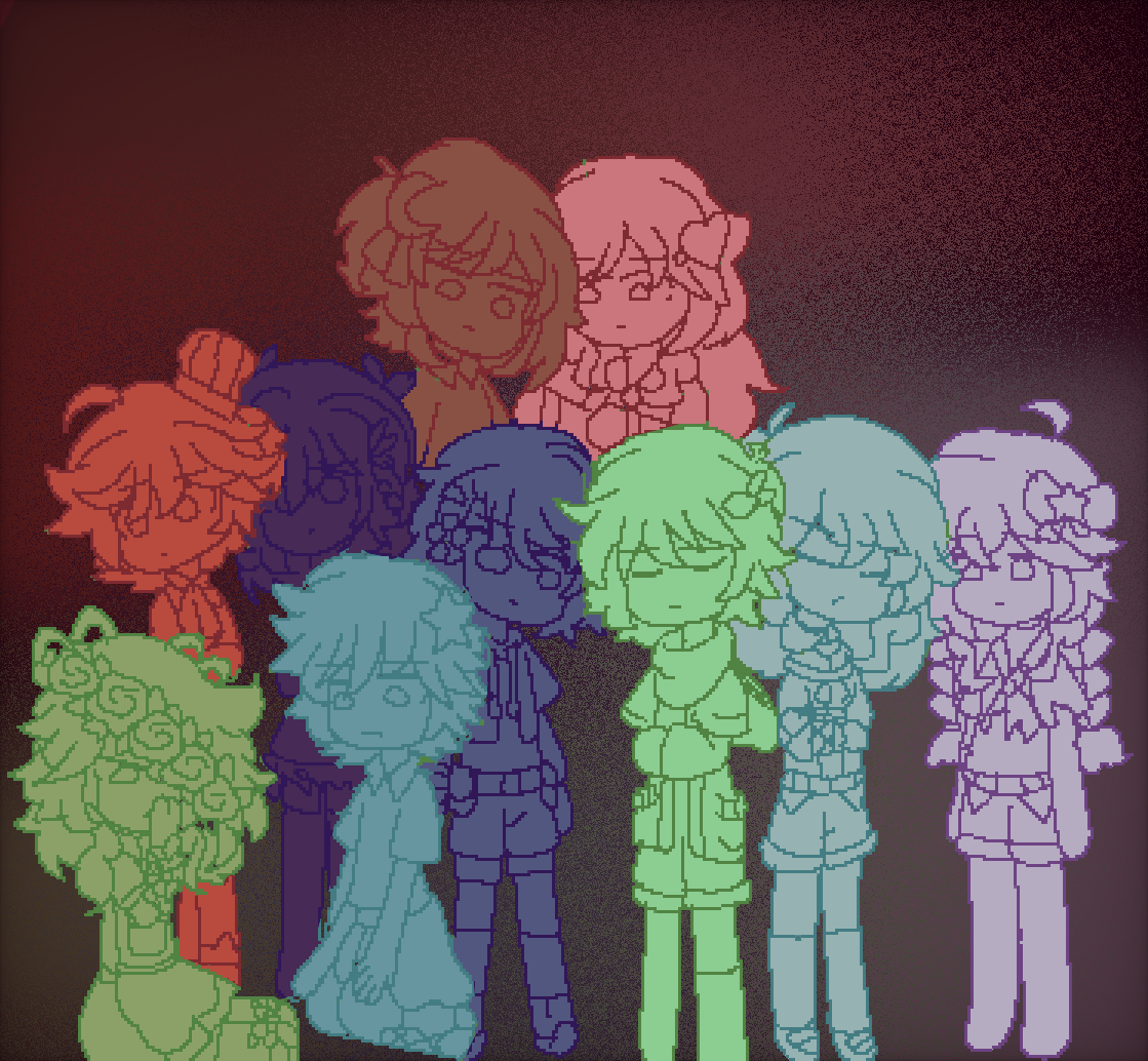 Danganronpa cast Pixelated - ibisPaint