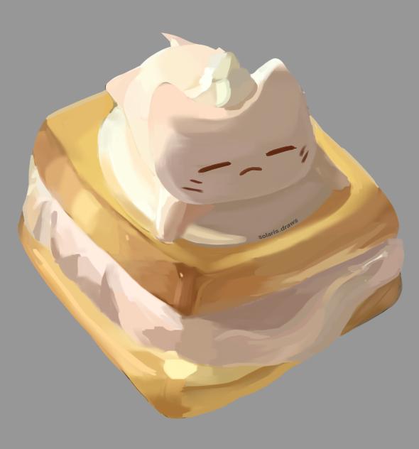 ⤷ fluffy cat bread - ibisPaint