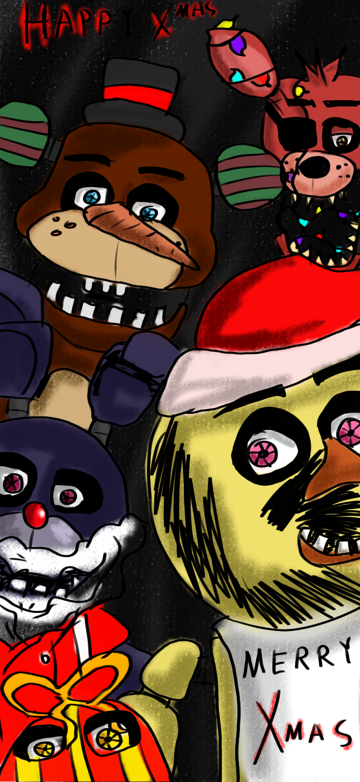 Happy x mass with Fnaf - ibisPaint