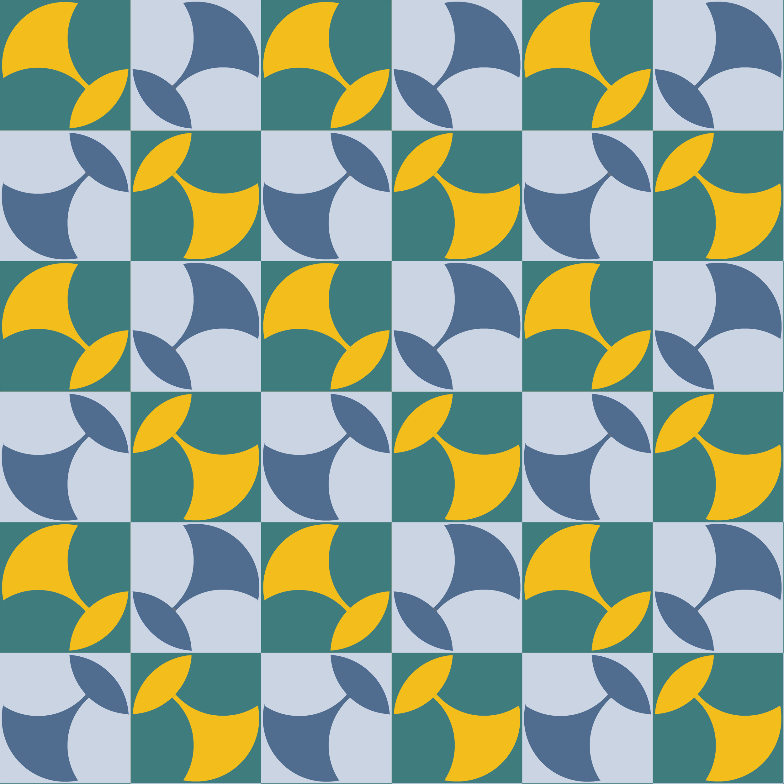 Retro Fabric Pattern Blue - ibisPaint