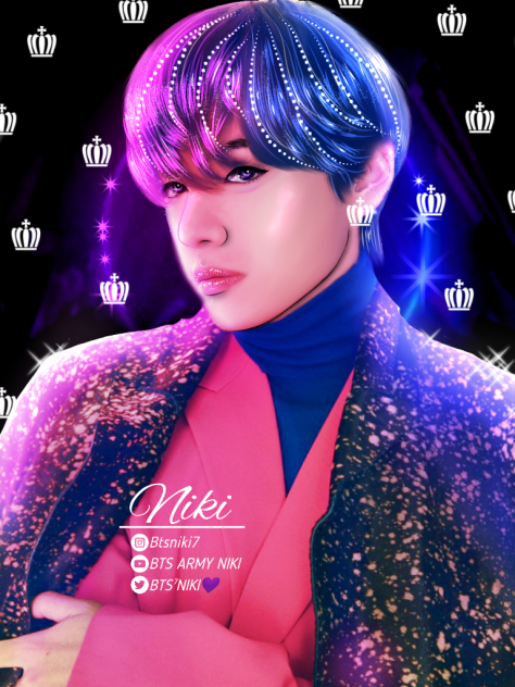 kim Taehyung neon edit💜 - ibisPaint