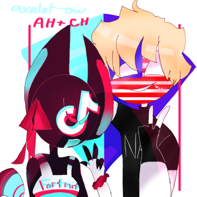 Tiktok & Ame - Apphumans + Countryhumans - ibisPaint