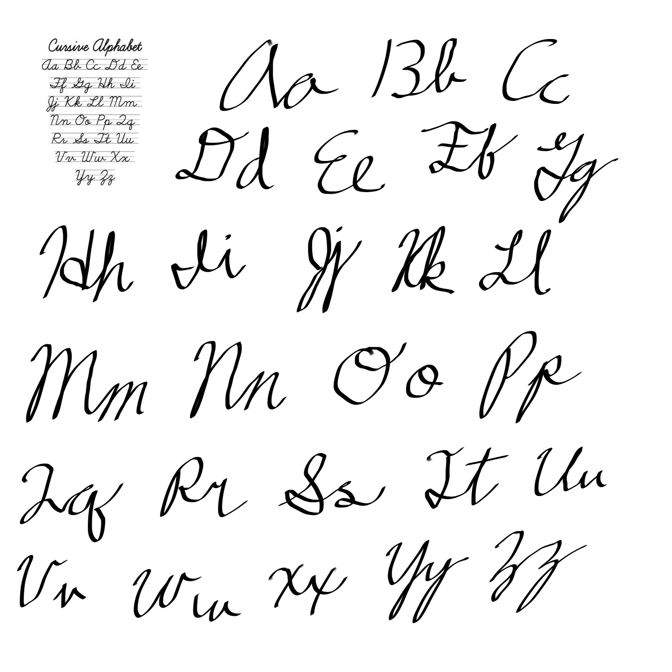 Cursive Alphabet - ibisPaint