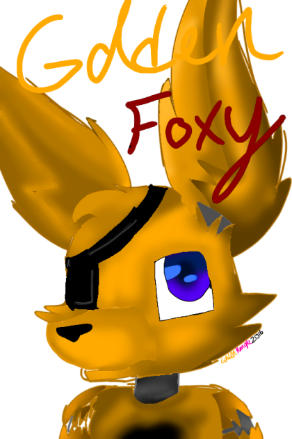 Golden Foxy the pirate Fox (timelapse) - ibisPaint