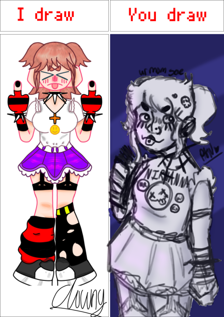 💙🖤 I draw, you draw entry 🖤💙 - ibisPaint