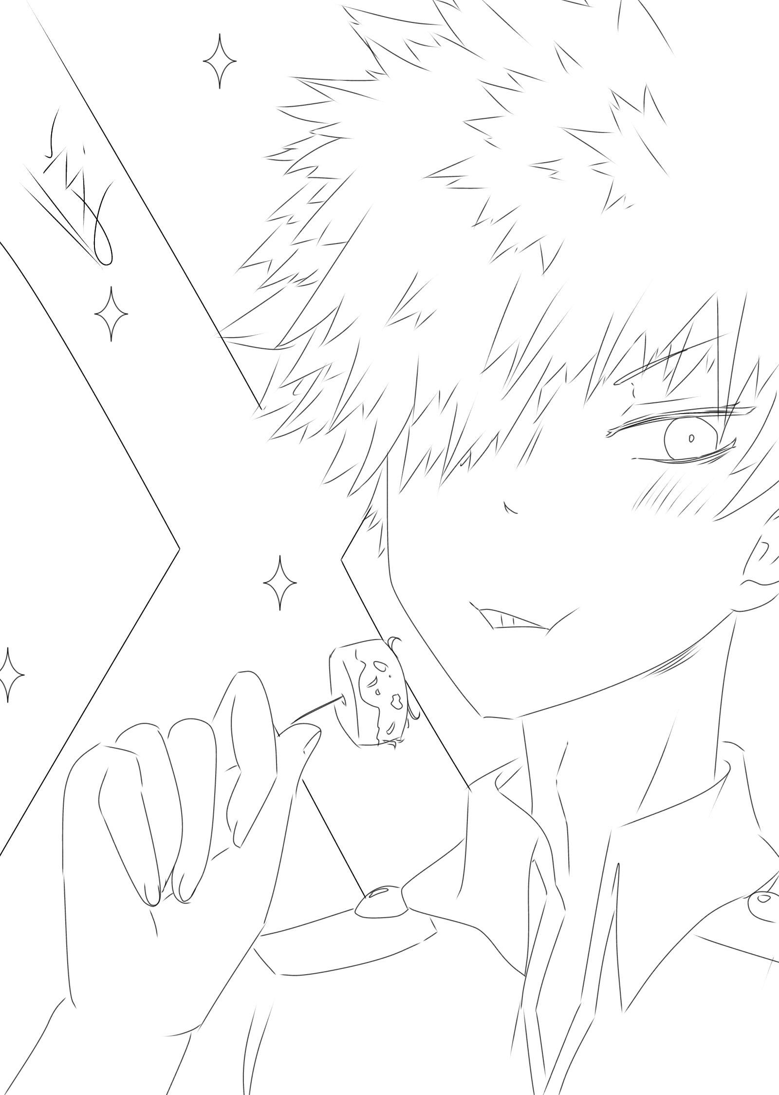 Katsuki Bakugo coloring page - ibisPaint