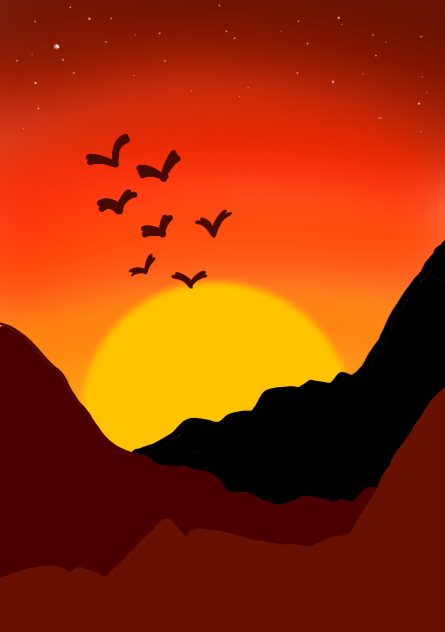 Evening Sun 🌅 - ibisPaint